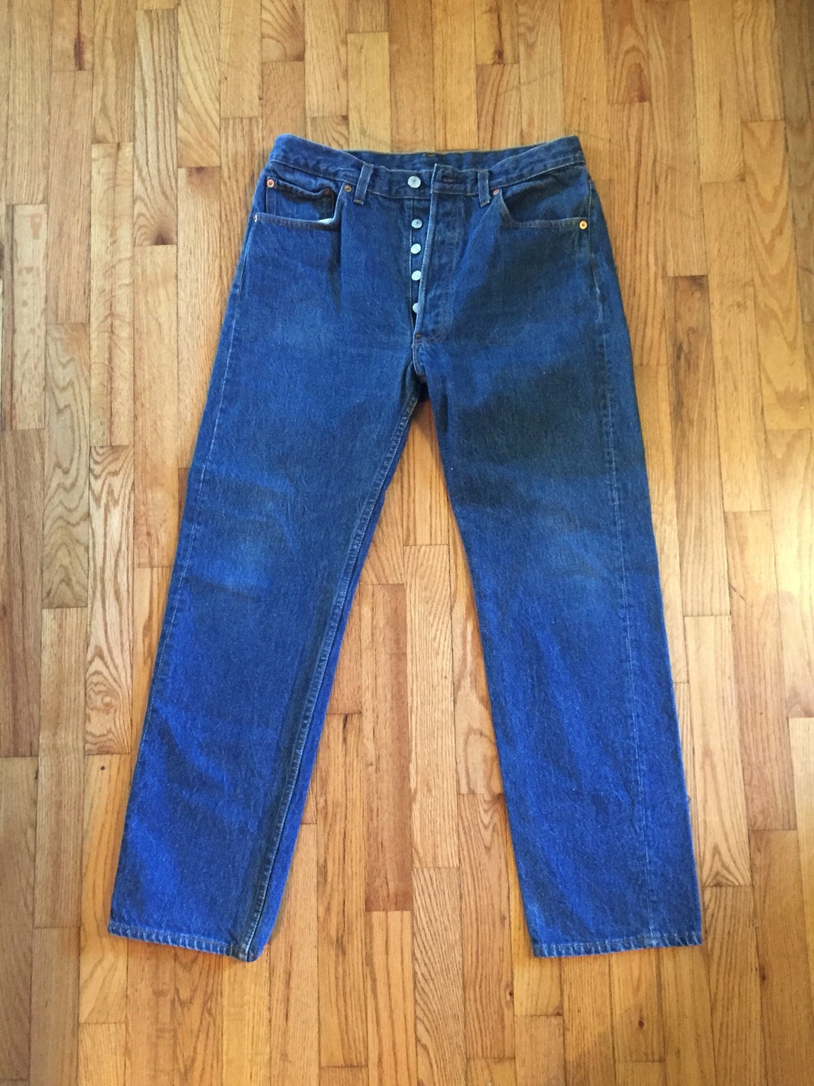 Levi's Original Riveted 501 Dark Blue Jeans Men's Size | Etsy