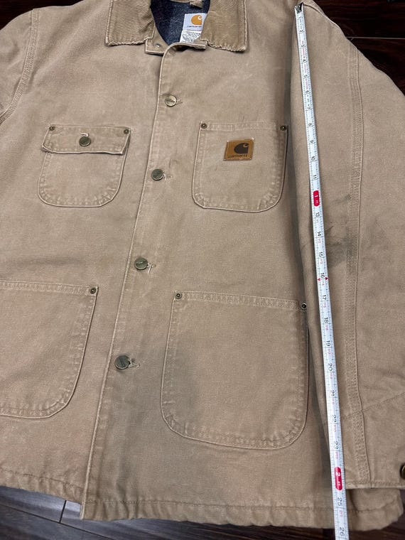 Vintage Tan Carhartt Blanket Lined Work Jacket Coat B… - Gem