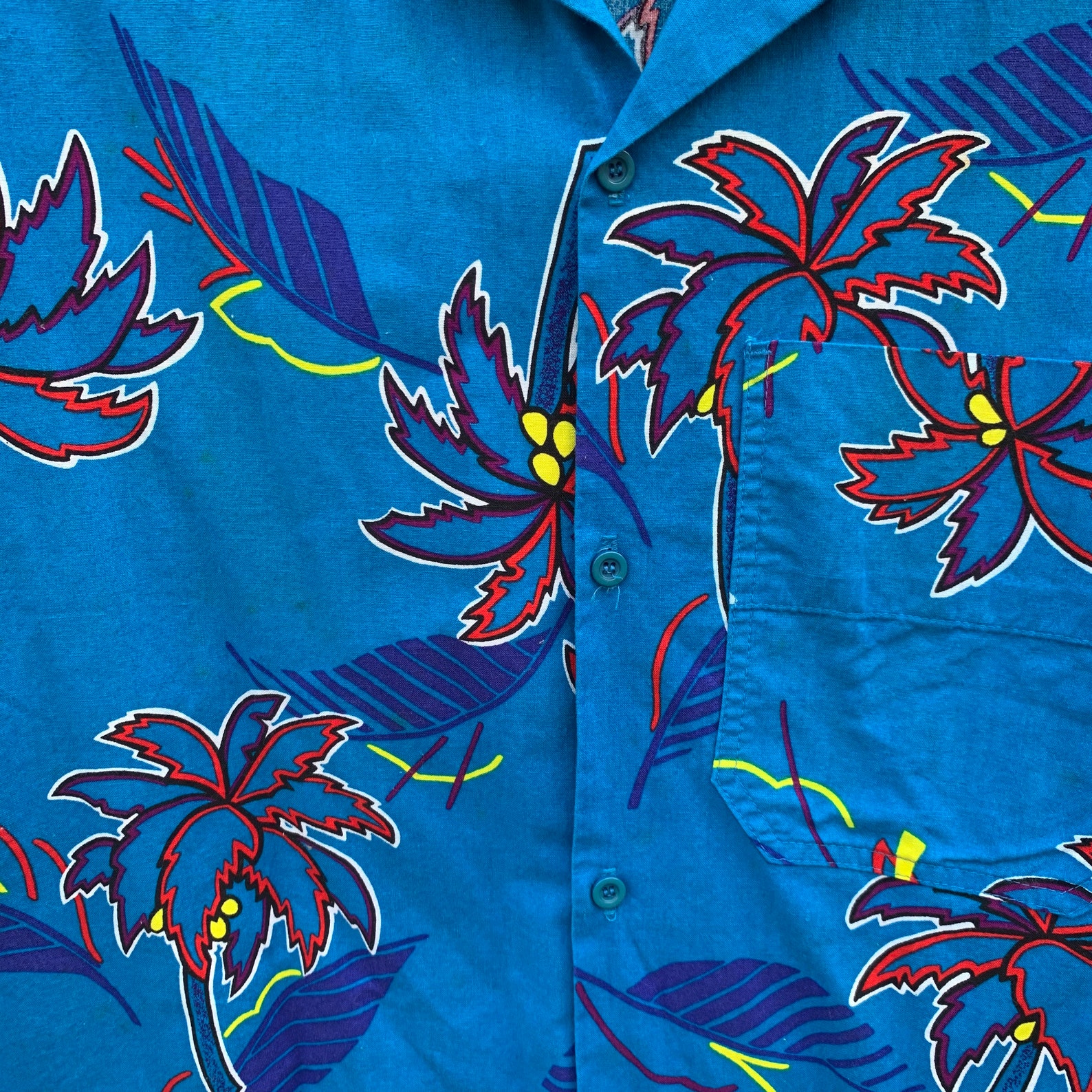 Vintage Ocean Pacific Hawaiian Shirt Blue Short Sleeve Button - Etsy