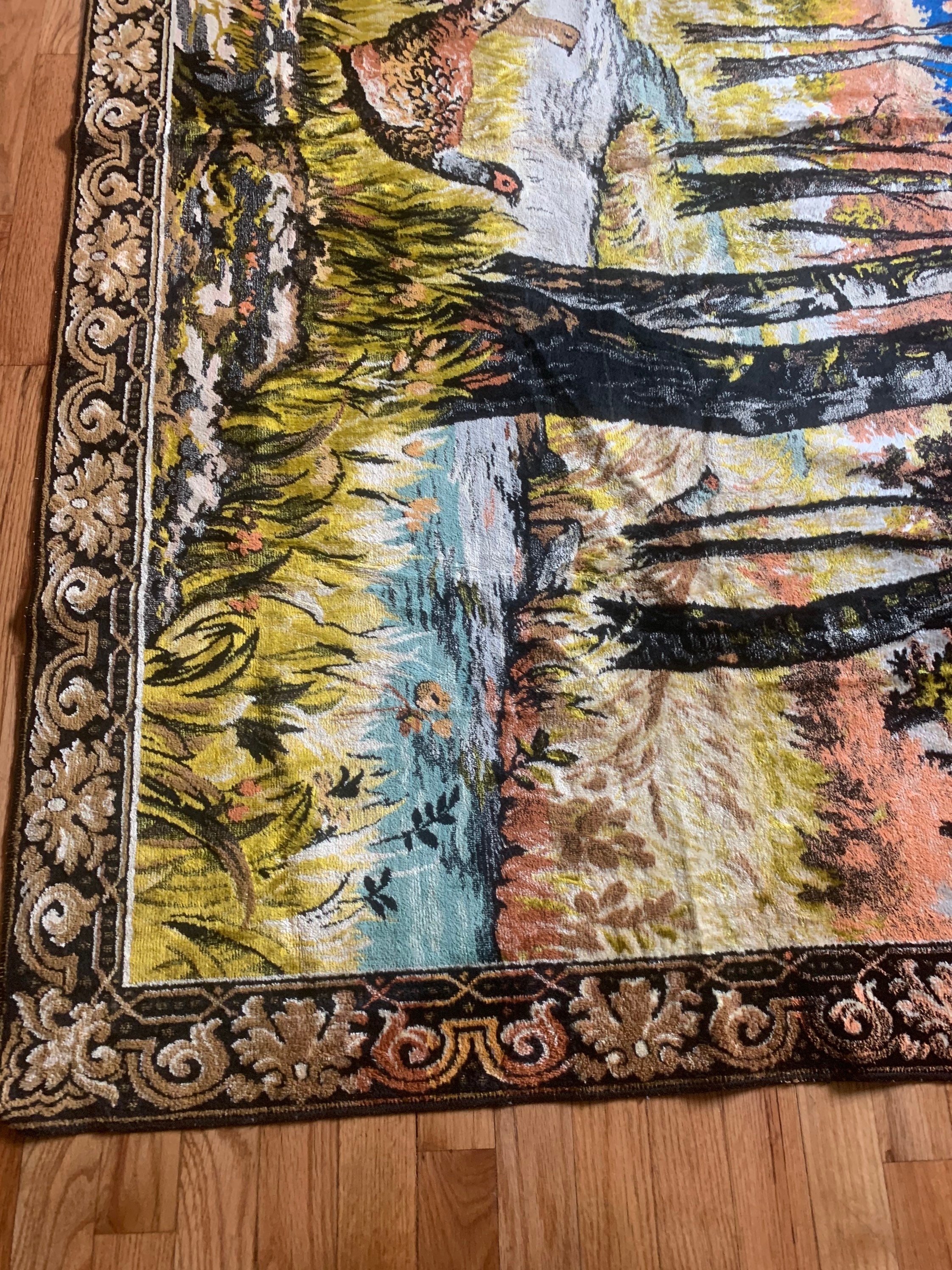 Vintage Decor Pheasants in the Woods Rug Tapestry Wall Hanging - Etsy