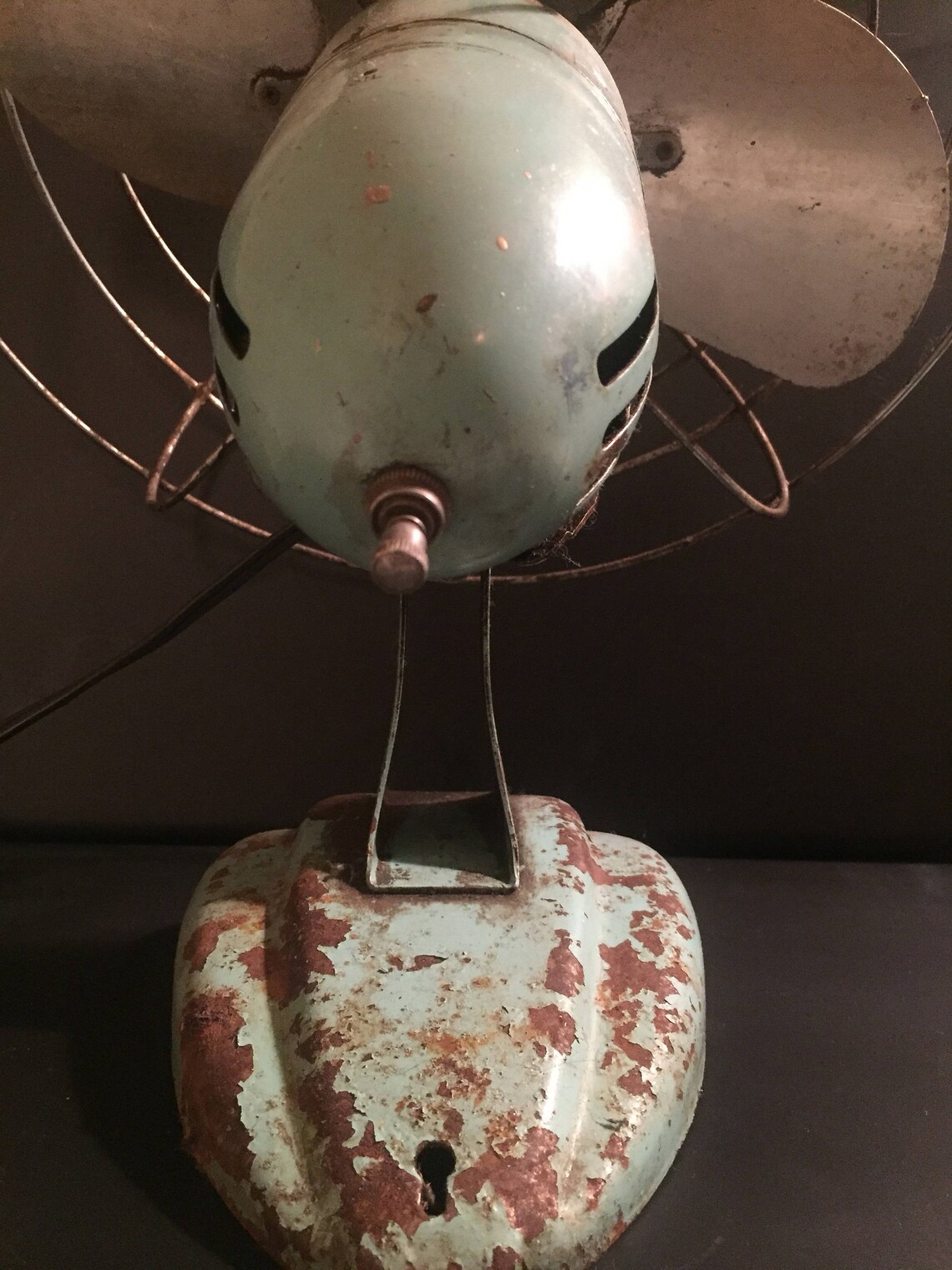 Vintage Eskimo Turquoise Desk Table Fan Movable Base Working Medium ...
