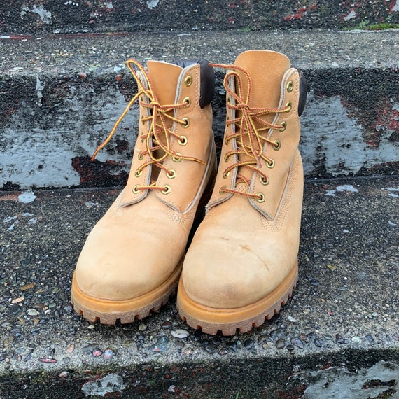 Vintage Timberland Original Yellow Boot Waterproof Le… - Gem