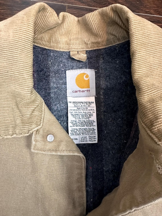 Vintage Tan Carhartt Blanket Lined Work Jacket Coat B… - Gem