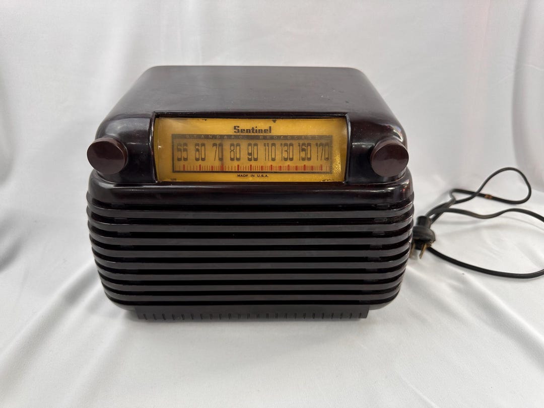 Vintage Wards Sentinel AM Radio Brown Bakelite Working Model 284W - Etsy