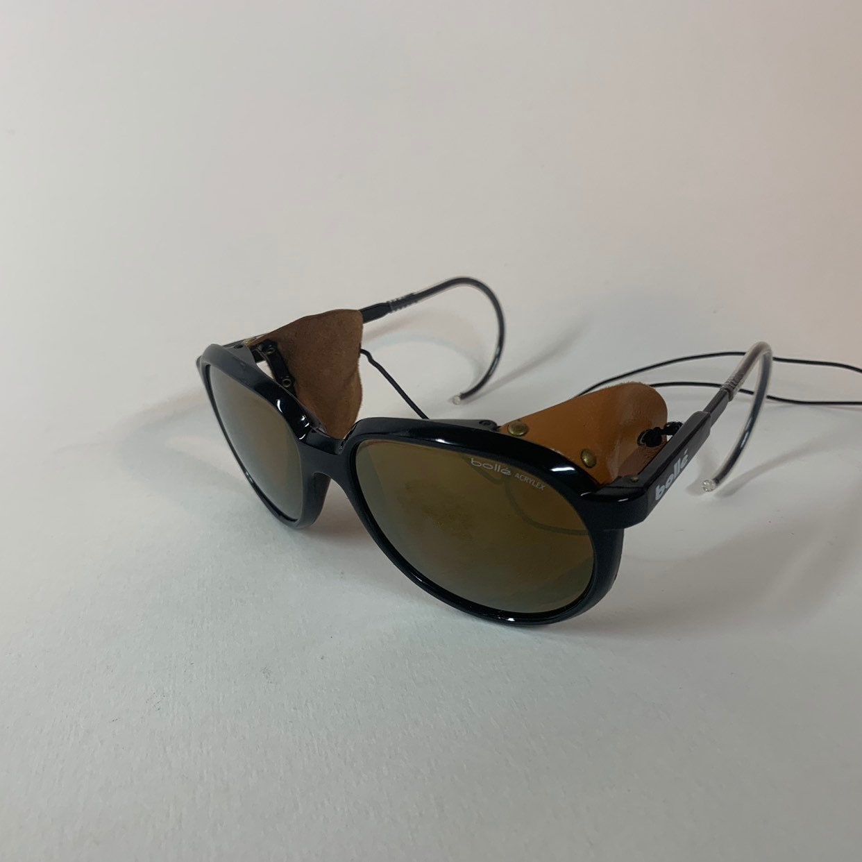 Vintage Bollé Designer Glacier Glasses Gold Mirrored Polarized | Etsy