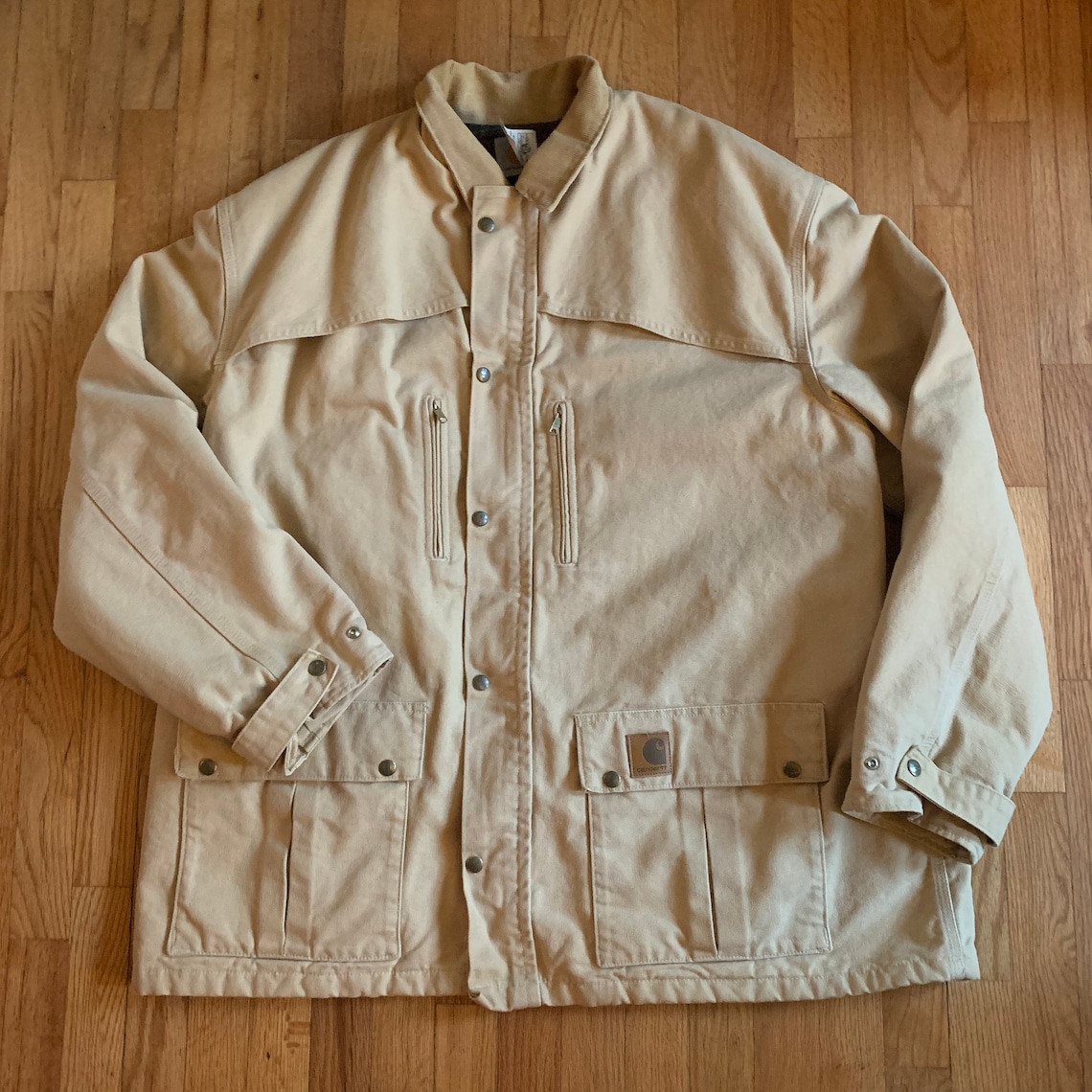 Vintage Tan Carhartt Blanket Lined Work Jacket Coat Zip up | Etsy