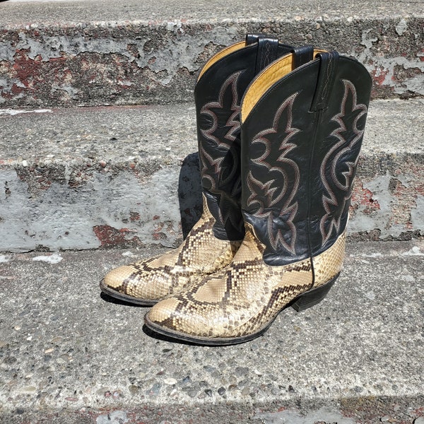 Snake Skin Boots - Etsy