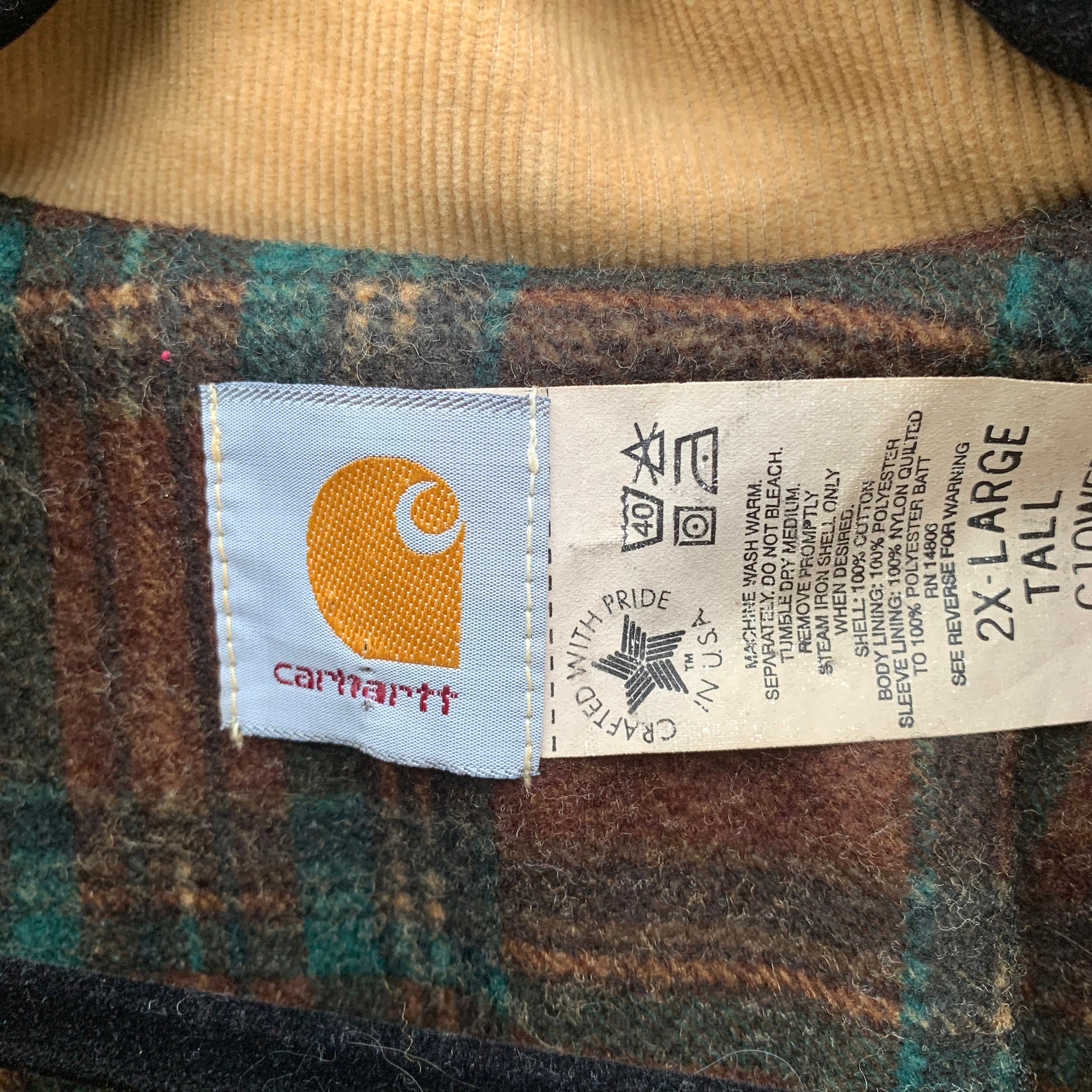 Vintage Tan Carhartt Blanket Lined Work Jacket Coat Zip up | Etsy