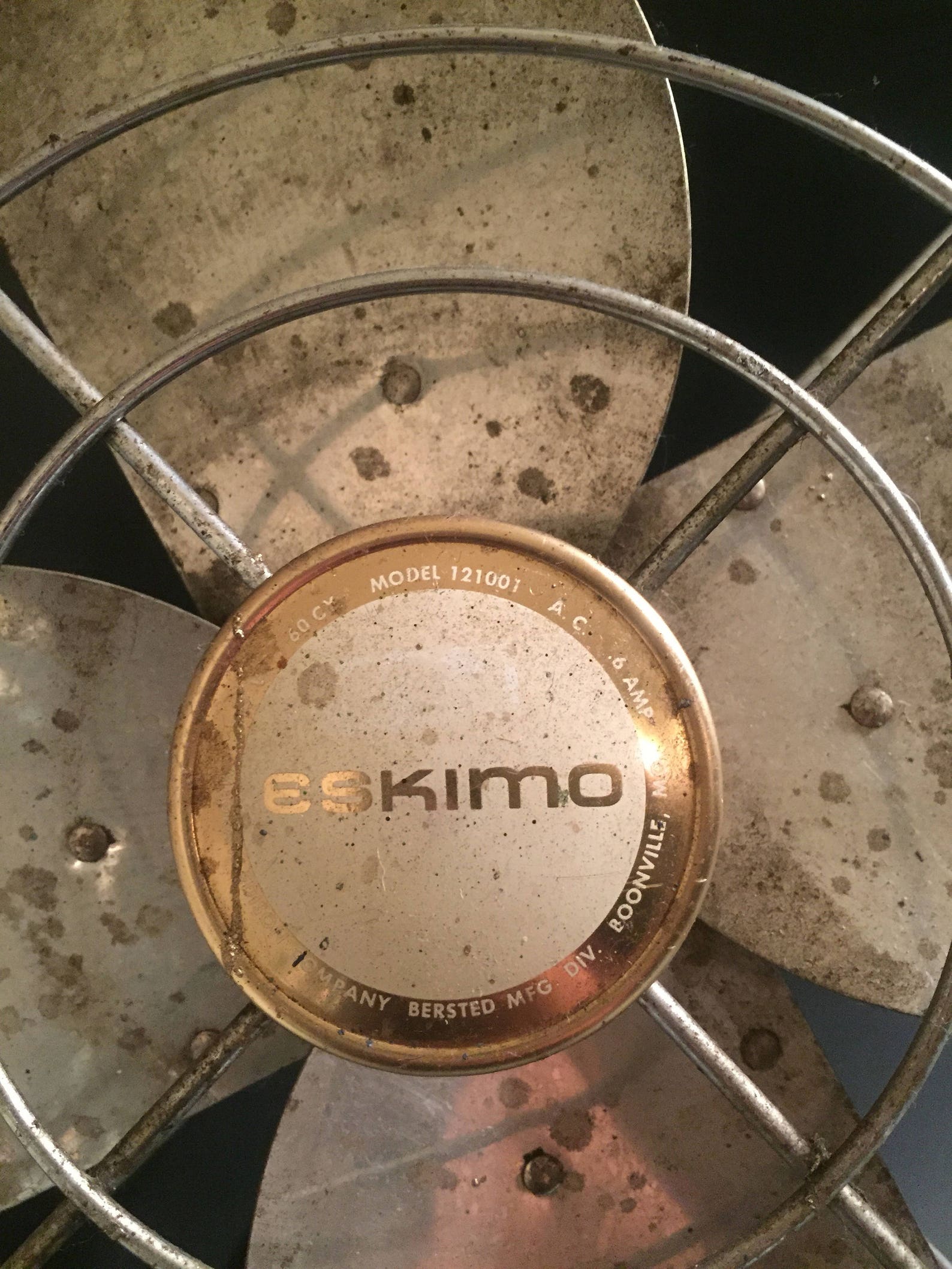 Vintage Eskimo Turquoise Desk Table Fan Movable Base Working Medium ...