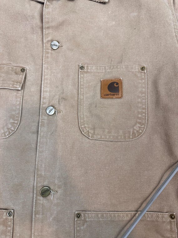 Vintage Tan Carhartt Blanket Lined Work Jacket Coat B… - Gem