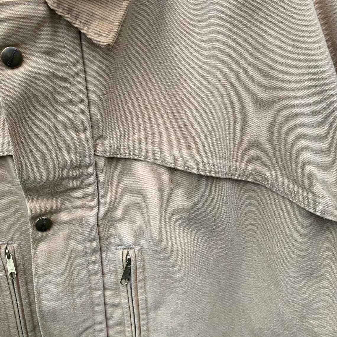 Vintage Tan Carhartt Blanket Lined Work Jacket Coat Zip up | Etsy