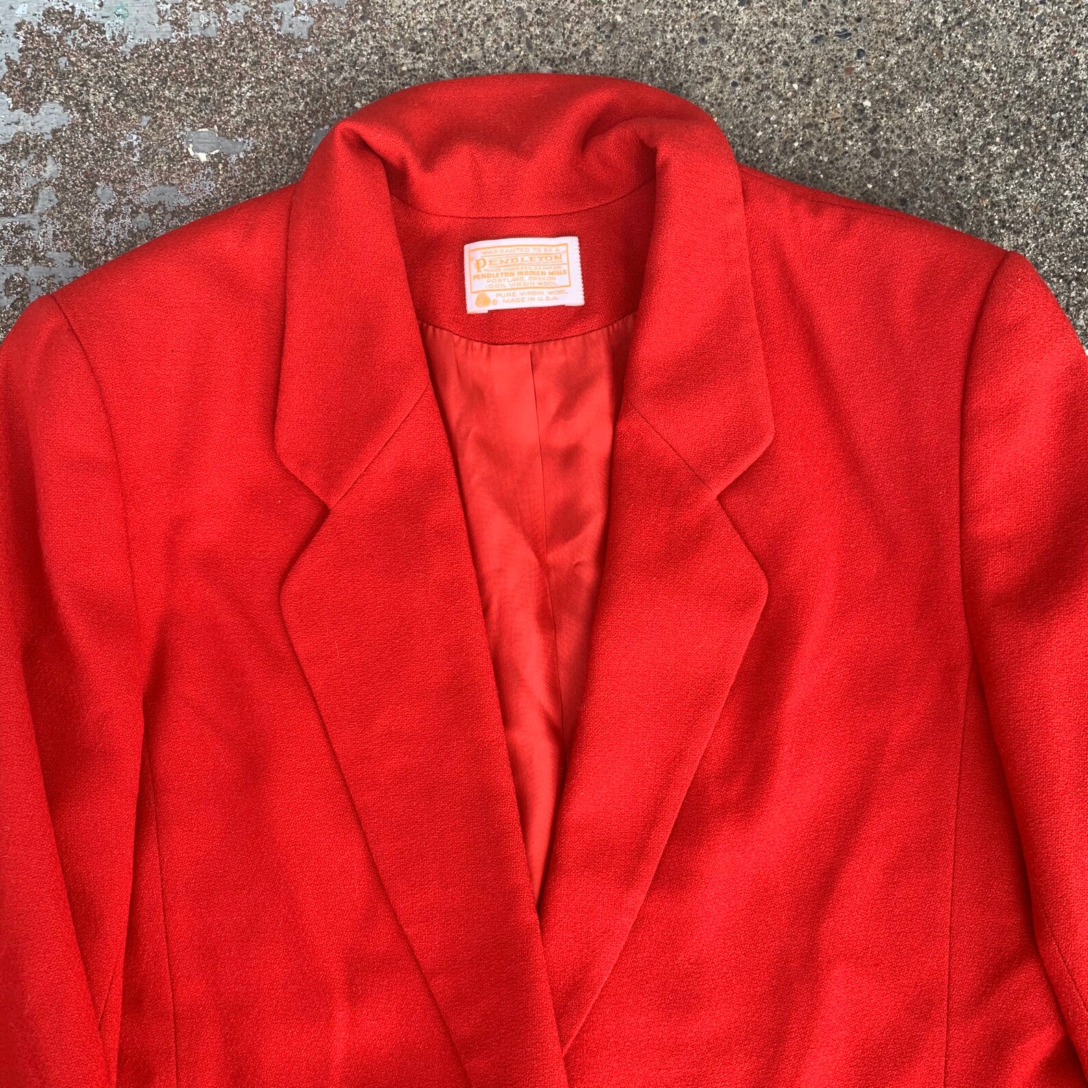 Vintage Red Pendleton Blazer Suit Jacket Women's Size Large XL - Etsy