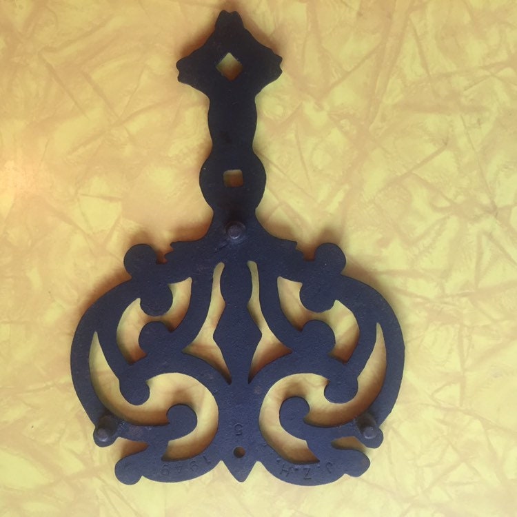 Vintage 1940's J.Z.H. Cast Iron Latticework Trivet Wall - Etsy