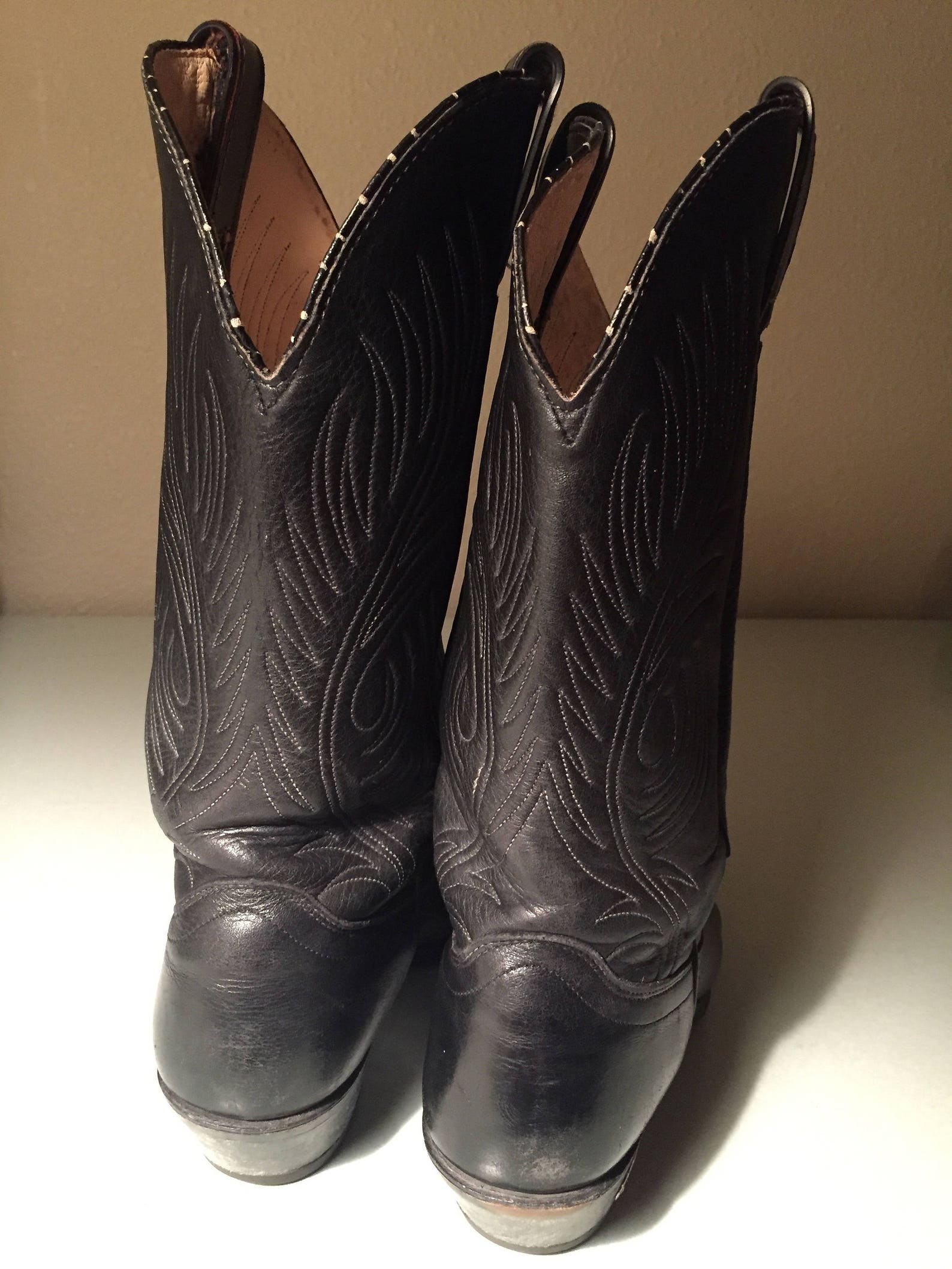 Vintage Code West Black Leather Western Cowboy Boots Men's - Etsy