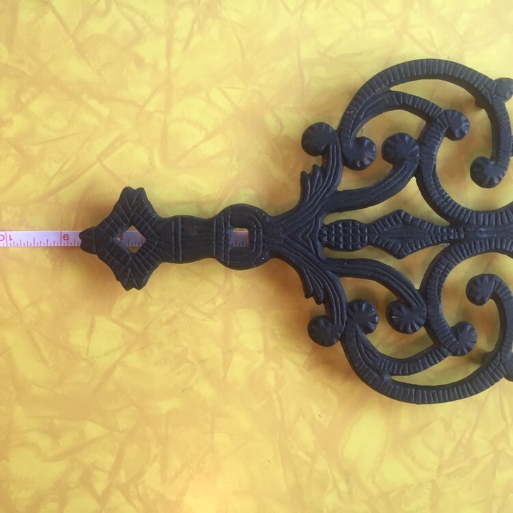 Vintage 1940's J.Z.H. Cast Iron Latticework Trivet Wall Decor Hot Pan ...