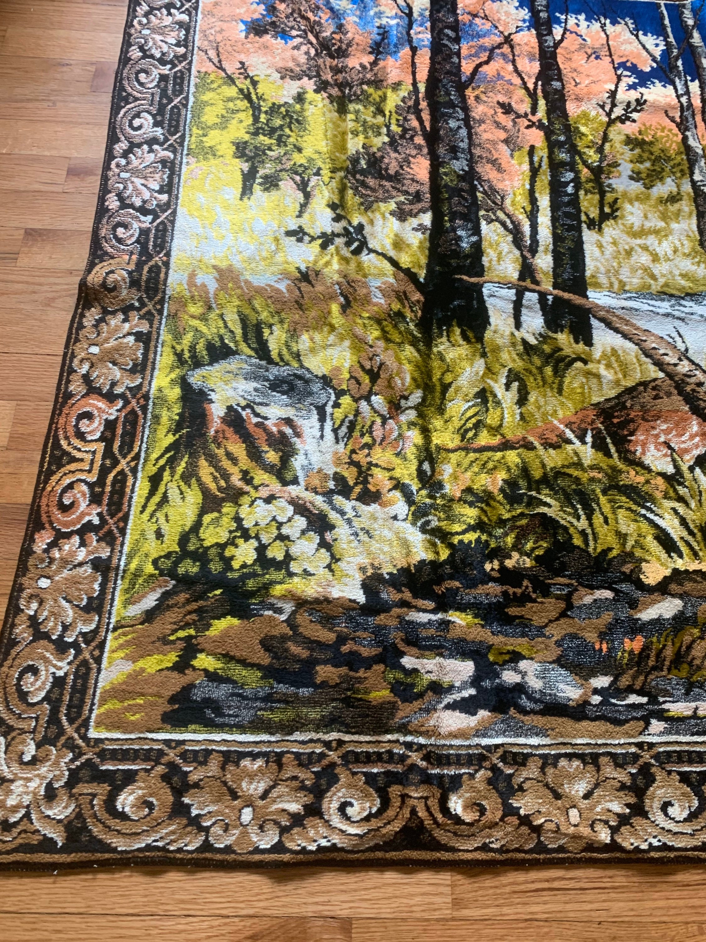 Vintage Decor Pheasants in the Woods Rug Tapestry Wall Hanging - Etsy