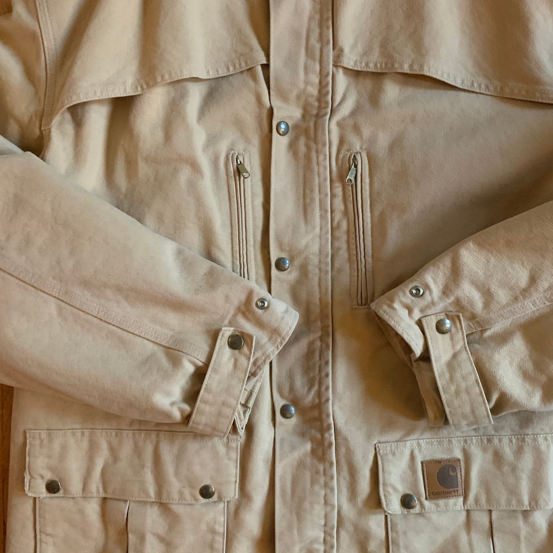 Vintage Tan Carhartt Blanket Lined Work Jacket Coat Zip up | Etsy