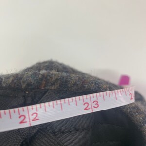 Vintage Pendleton Wool Tweed Motoring Messenger Cap Hat Black Gray Blue ...