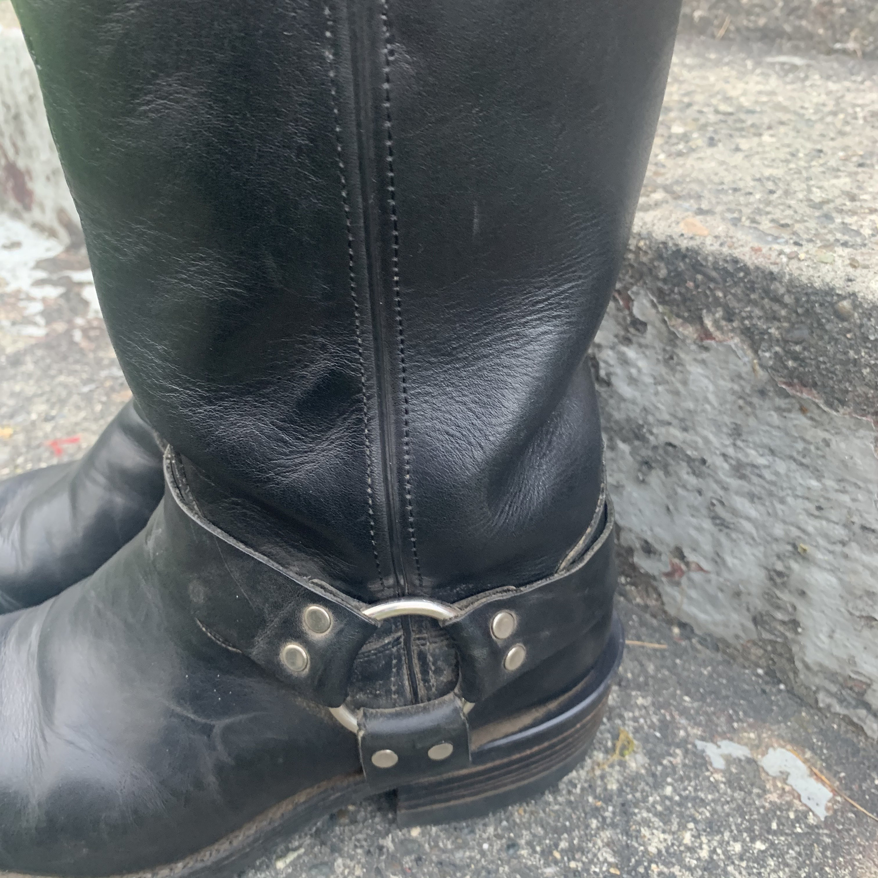 Vintage Chippewa Black Leather Harness Western Work Biker - Etsy