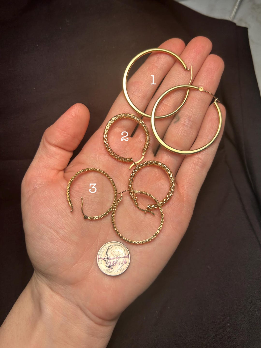 Estate Stackable 14k Gold Mixed Hoop Stud Dangle Earrings 2/18/25 LOT R ...