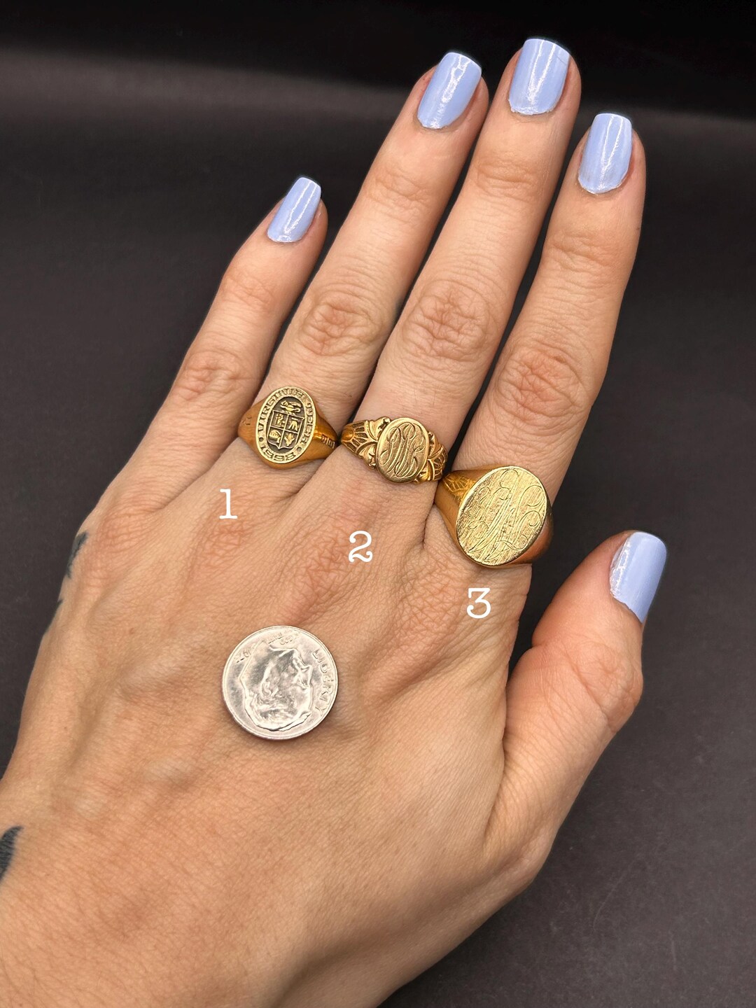 Estate Stackable 14k Gold Mixed Rings Bands - 4/17/25 - LOT AA - Etsy