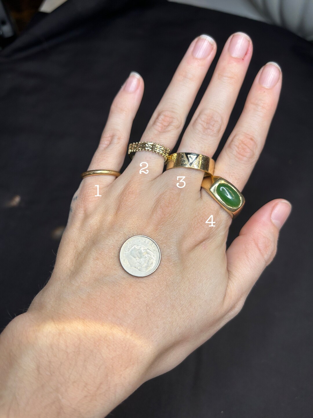 Estate Stackable 14k Gold Mixed Rings Bands 12/6 LOT BB - Etsy Canada