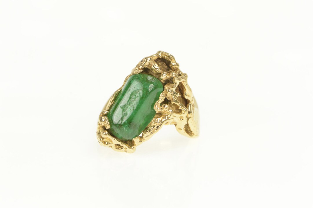 Mbarr Takeover Estate 14K 1960's Emerald Abstract Tree Branch Root Ring ...