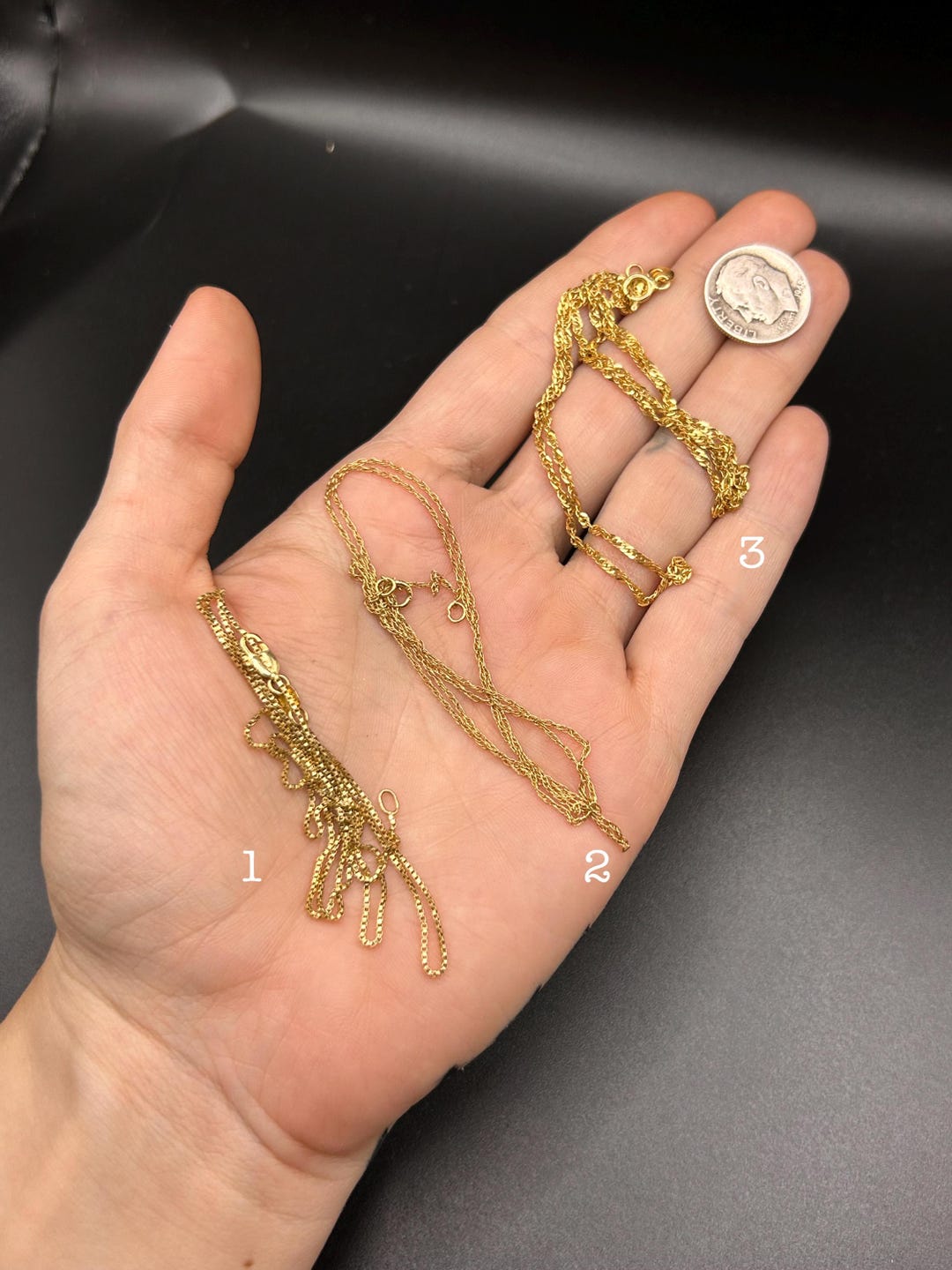 Estate Stackable 14k Gold Mixed Chain Necklaces 11/26/24 LOT B - Etsy