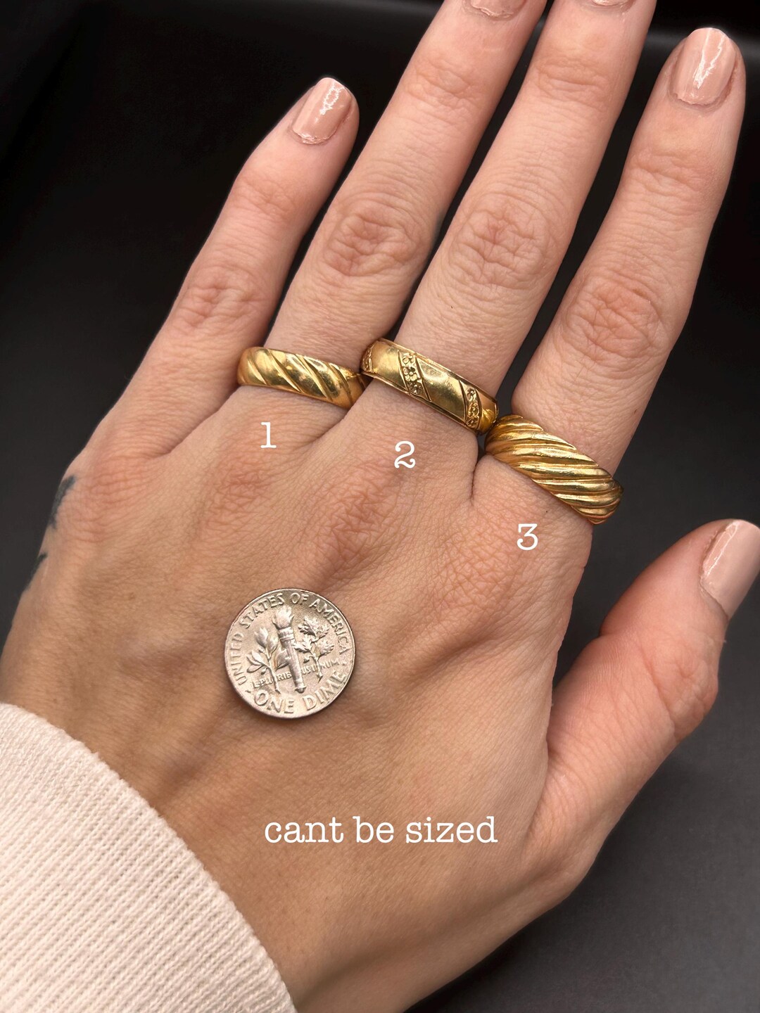 Estate Stackable 14k Gold Mixed Rings Bands - 1/10/25 - LOT JJ - Etsy