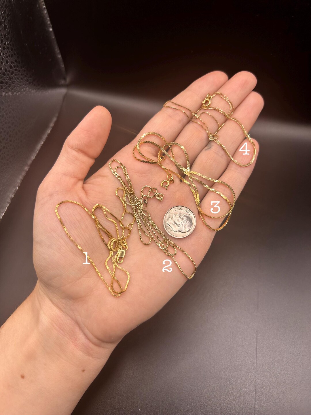 Estate Stackable 14k Gold Mixed Chain Necklaces 9/30/24 LOT F - Etsy