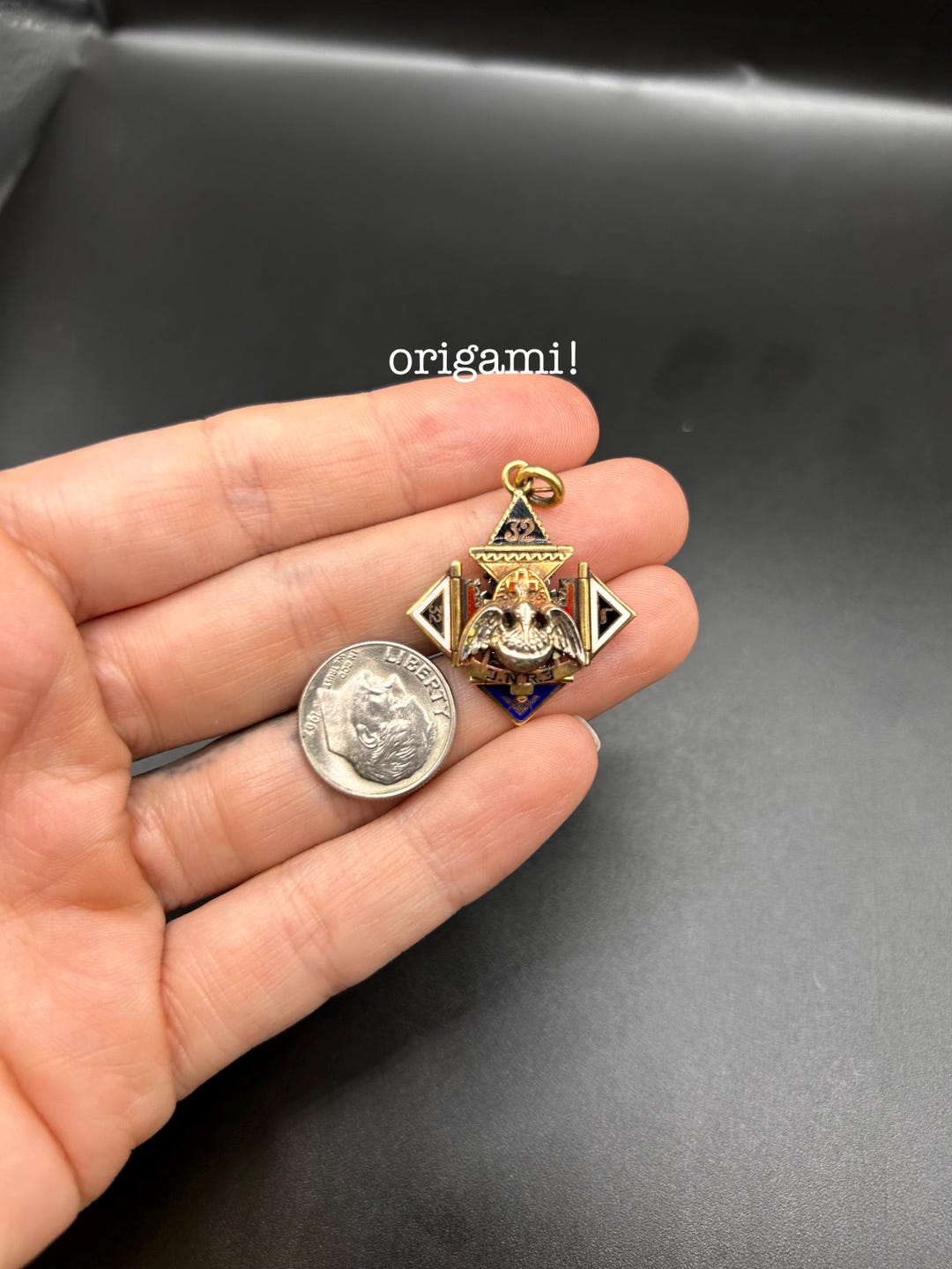 Estate Stackable 14k Gold Mixed Origami Charm Pendants 12/19/24 LOT EE ...