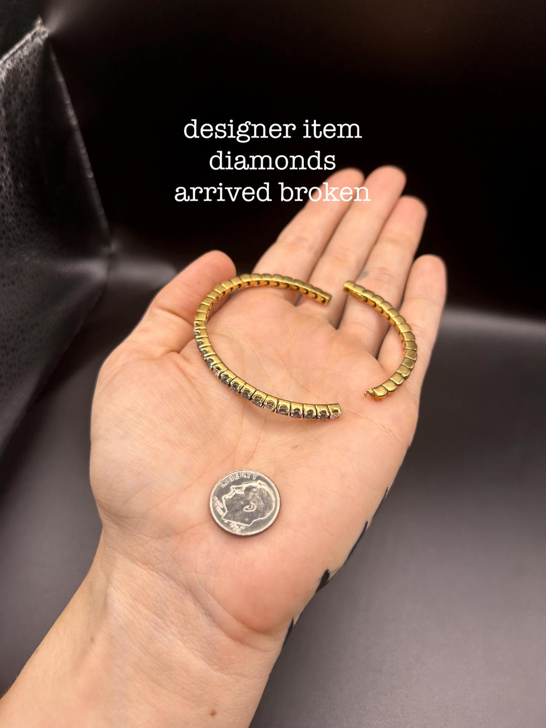 Estate Stackable 18k Diamond Gold Mixed Broken Bangle Bracelet - 11/22 ...