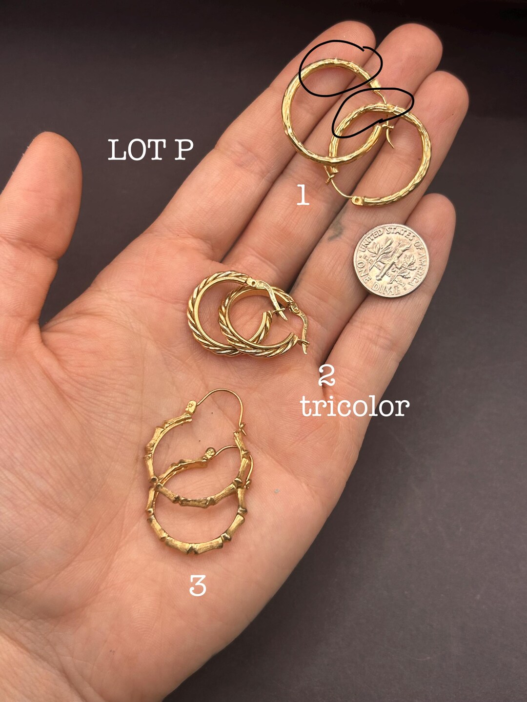 Estate Stackable 14k Gold Mixed Hoop Stud Dangle Earrings - 5/23/25 ...