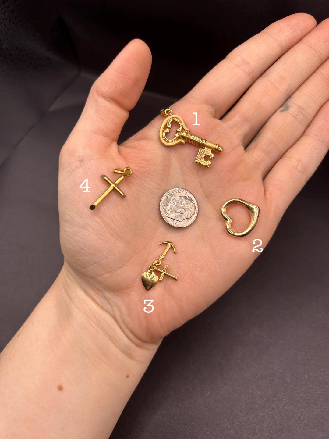 Estate Stackable 18k Gold Mixed Charms Pendants - 5/26/25 - LOT S - Etsy