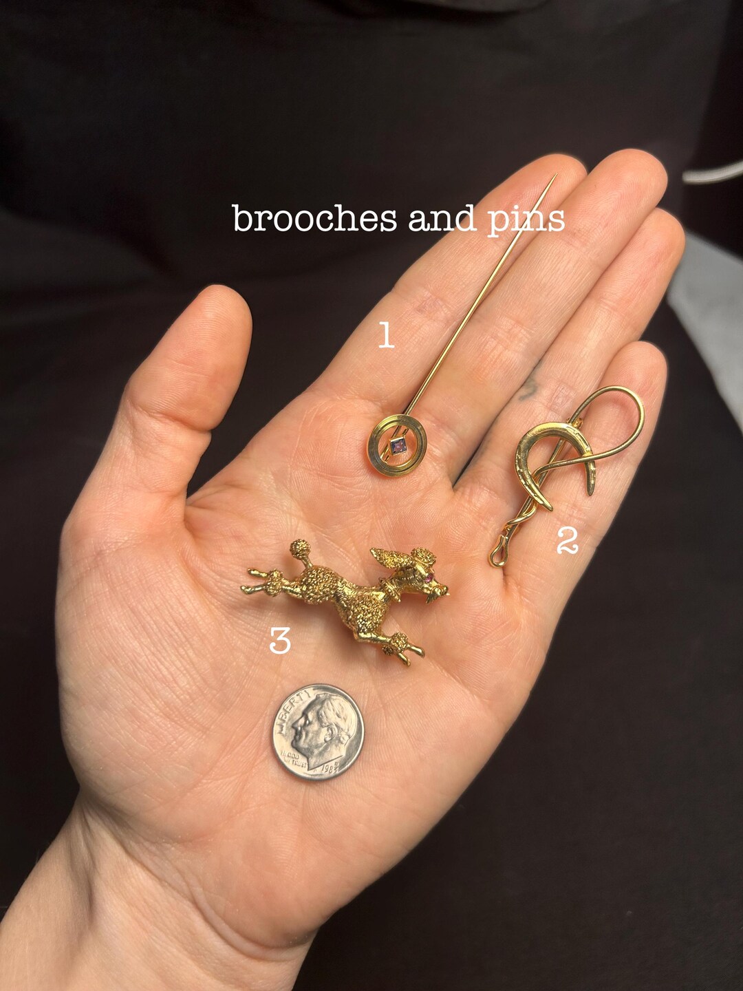 Estate Stackable 14k Gold Mixed Stick Pin Brooches - 3/3/25 - LOT E - Etsy