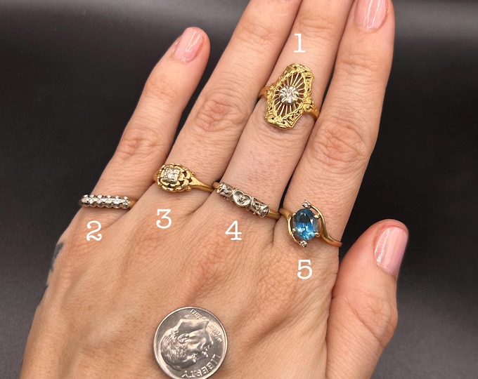Estate Stackable 14k Diamond Gold Mixed Charms Pendants - 12/5/25 - LOT ...