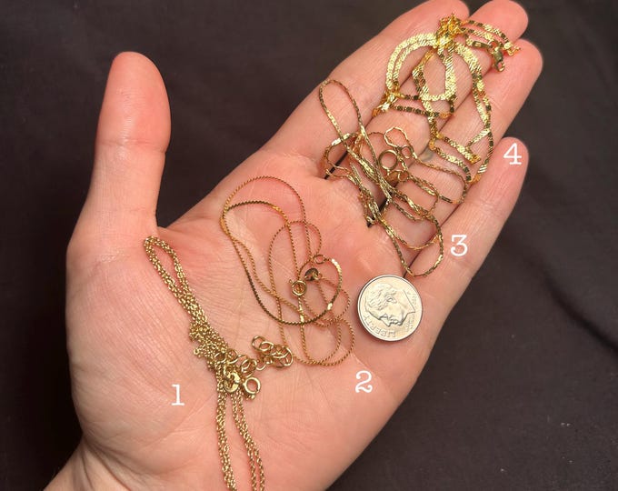 Estate Stackable 14k Gold Mixed Chains Necklaces 7/25/24 LOT H - Etsy