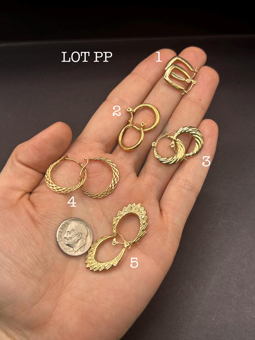 Estate Stackable 14k Gold Mixed Hoop Stud Dangle Earrings - 5/23/25 ...