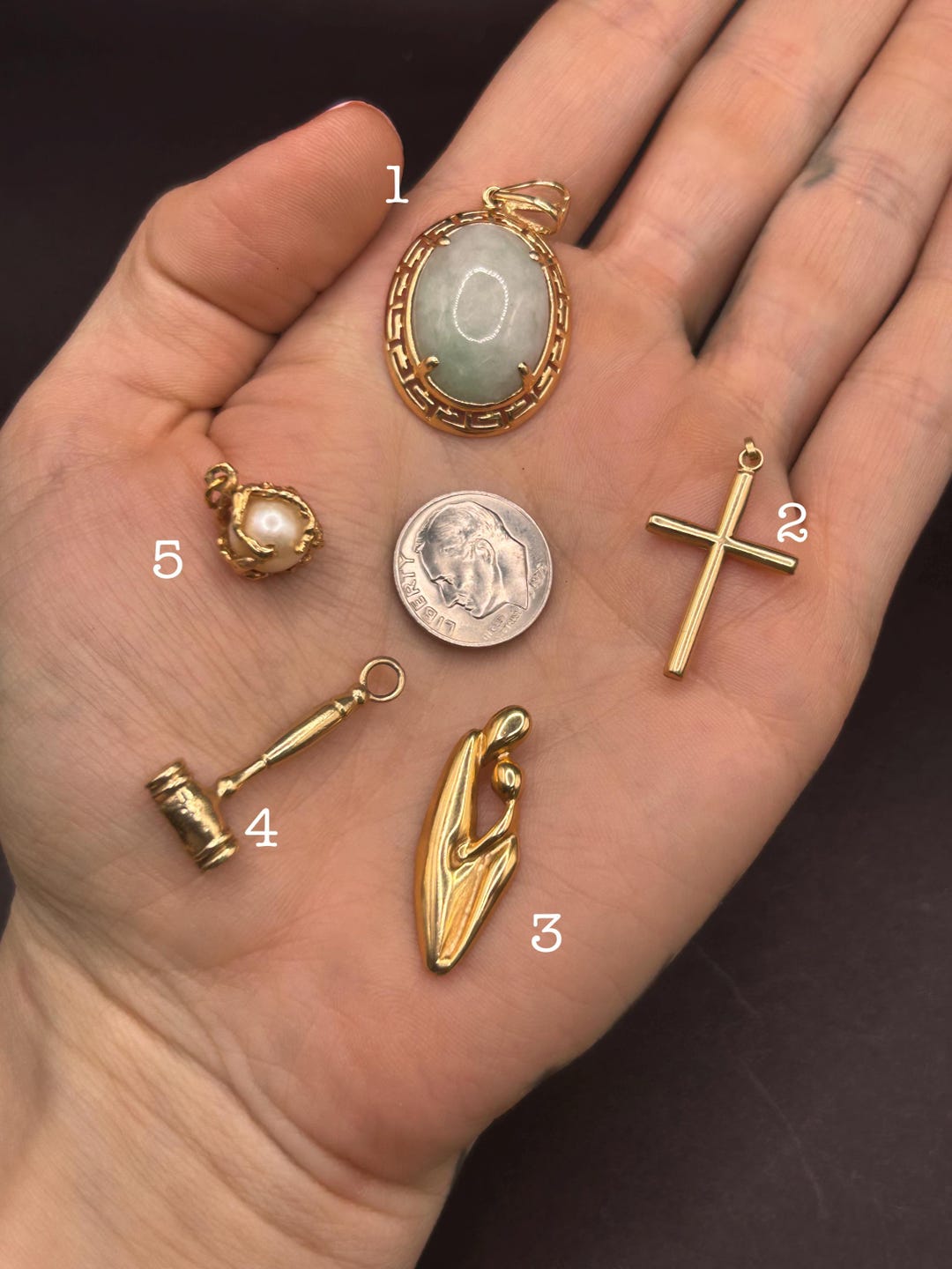 Estate Stackable 14k Gold Mixed Charms Pendants - 3/27/25 - LOT T - Etsy