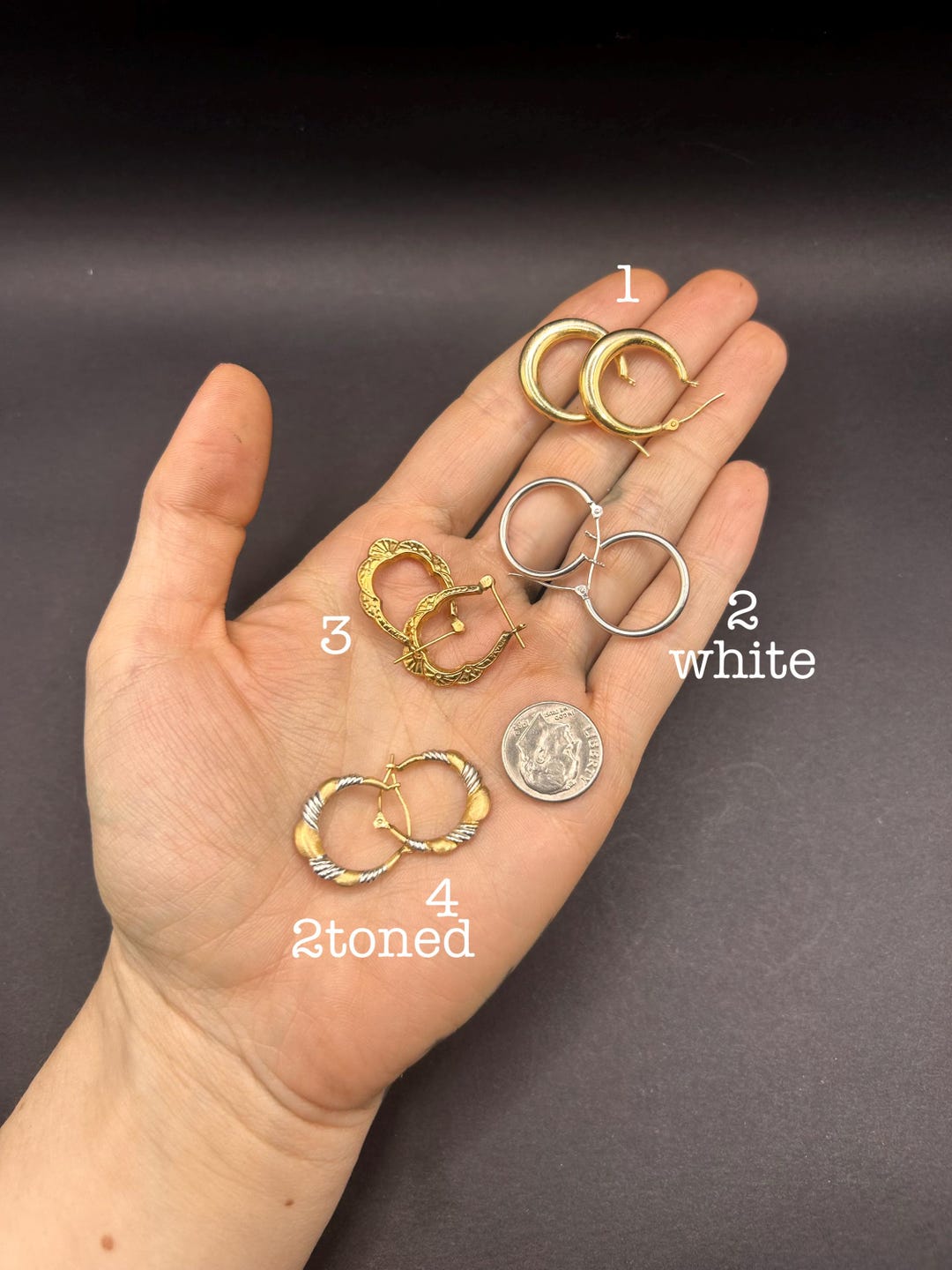 Estate Stackable 14k Gold Mixed Hoop Stud Dangle Earrings - 3/17/25 ...