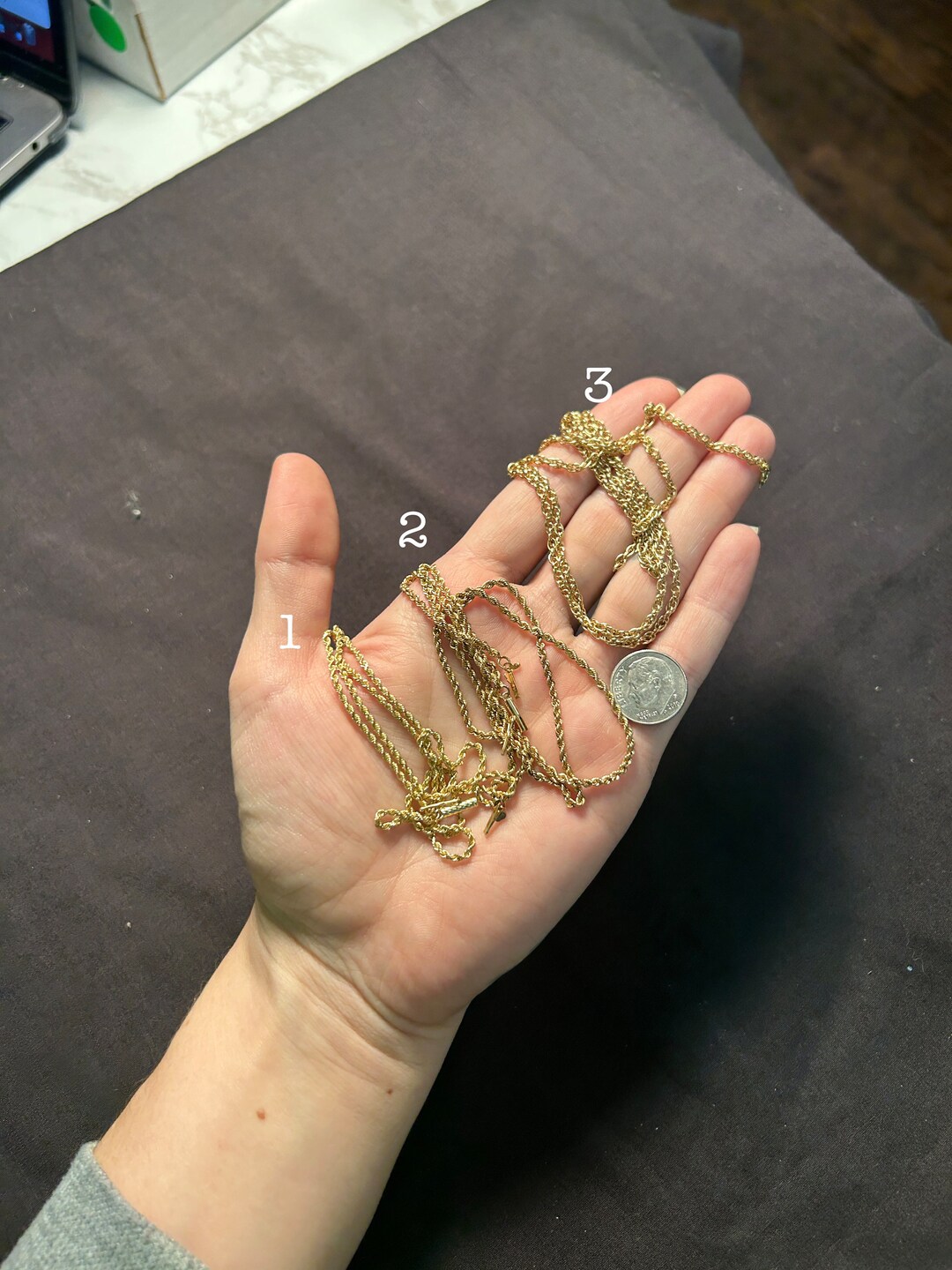 Estate Stackable 14k Gold Mixed Chain Necklaces 1/31/24 LOT A - Etsy