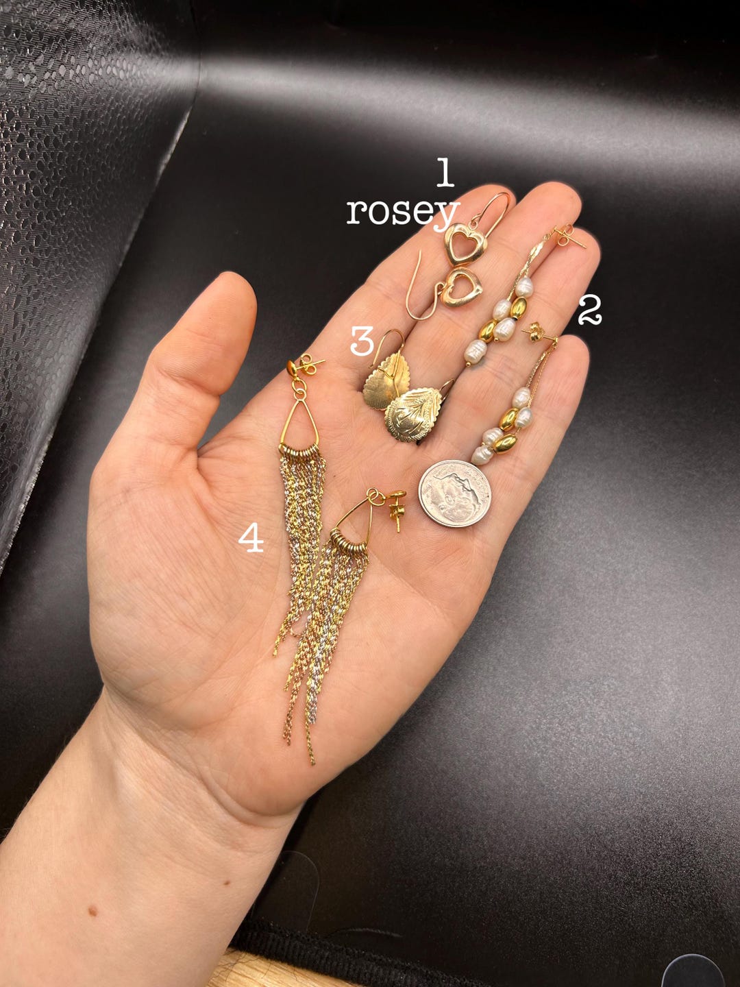 Estate Stackable 14k Gold Mixed Hoop Stud Dangle Earrings - 6/18/25 ...