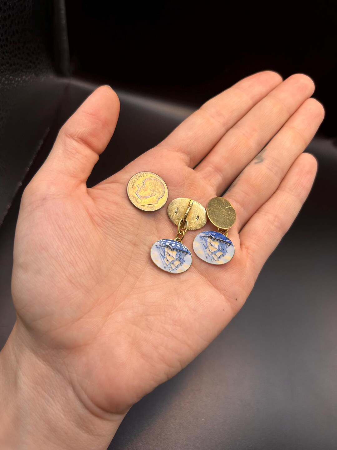 Estate Stackable 18k Gold Mixed Sail Cufflinks 8/1/24 LOT EE - Etsy