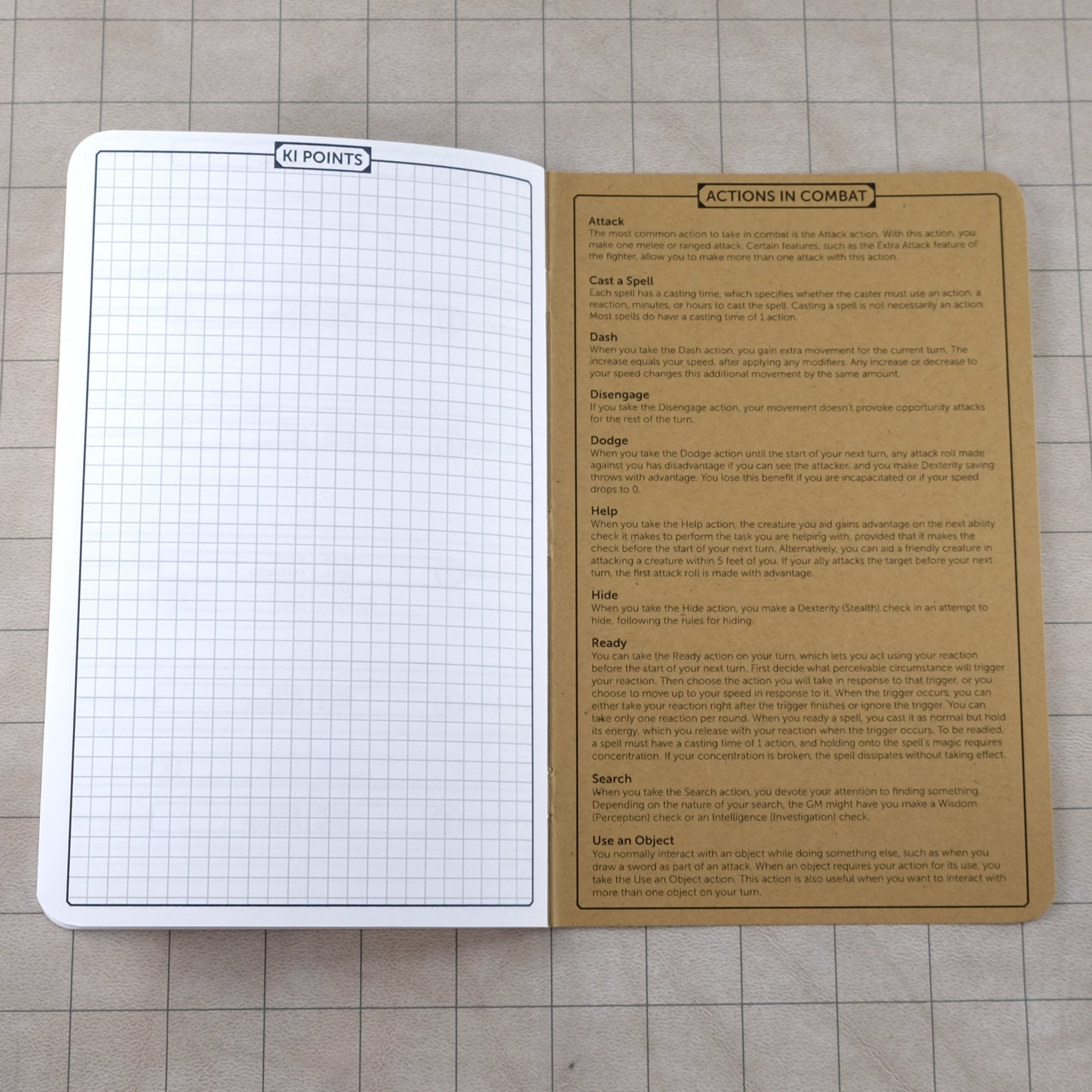 Monk Notebook Large Dungeons and Dragons 5e Character | Etsy