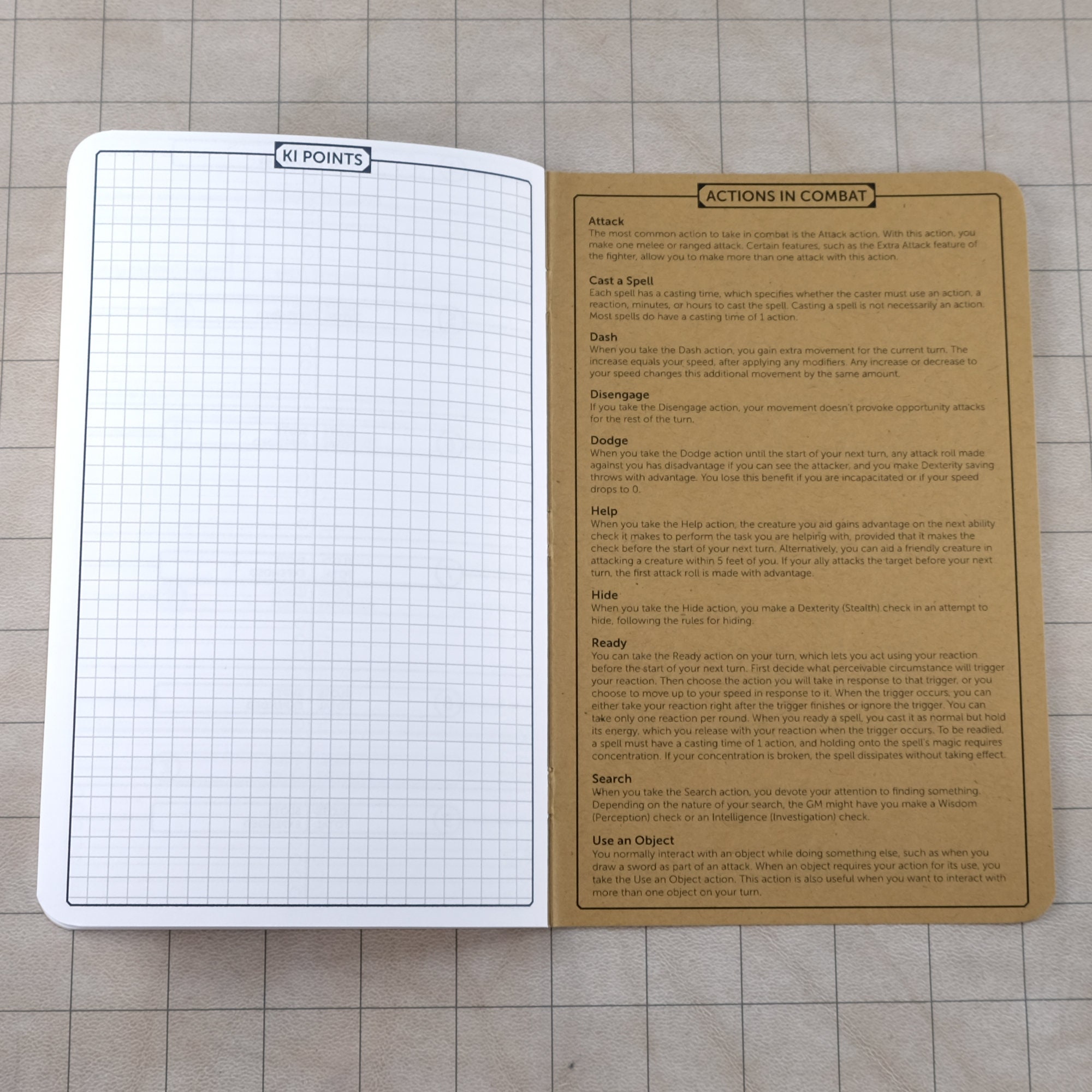 Monk Notebook Large Dungeons and Dragons 5e Character | Etsy