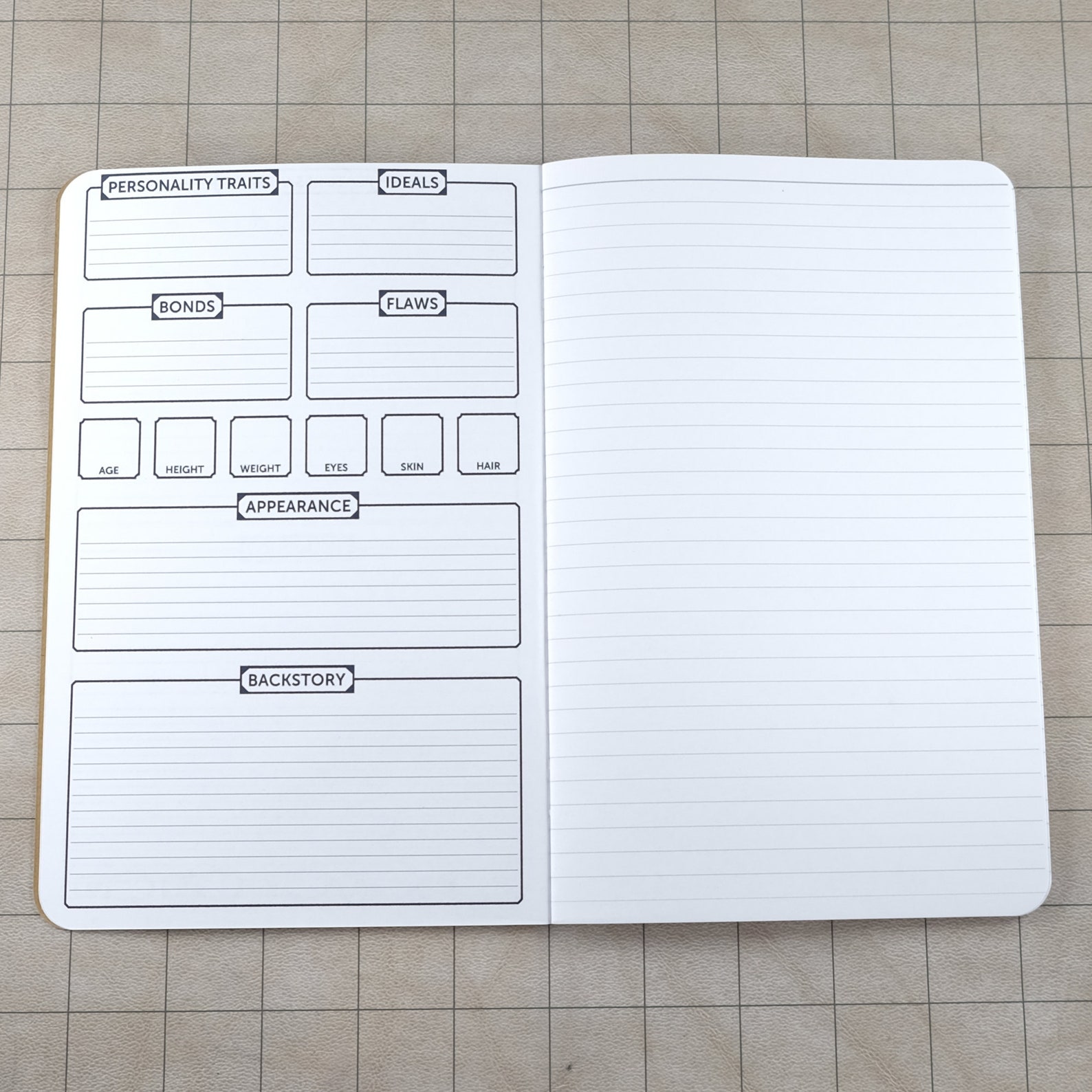 Monk Notebook Large Dungeons and Dragons 5e Character | Etsy