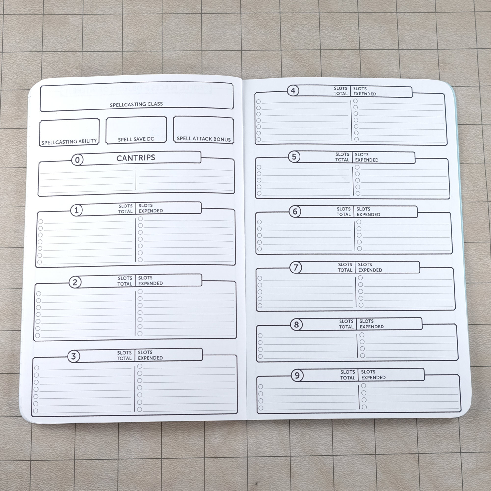 Wizard Notebook Large Dungeons and Dragons 5e Character | Etsy