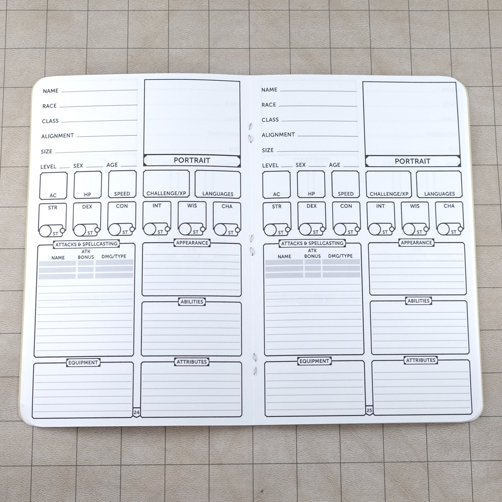 Npc's Notebook Large Dungeons and Dragons 5e Campaign - Etsy