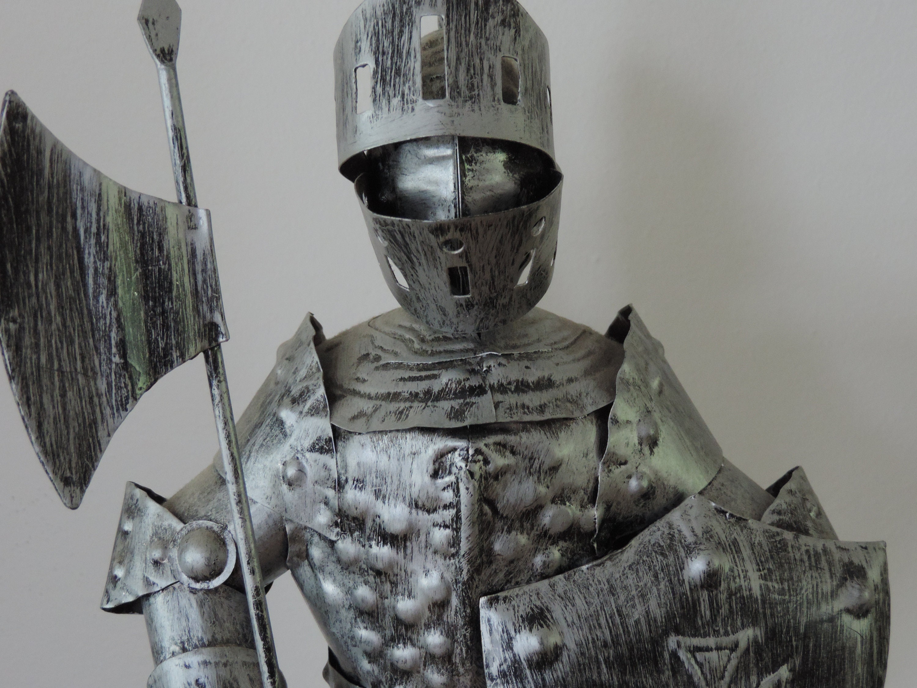 Steel Knight Metal Art Etsy