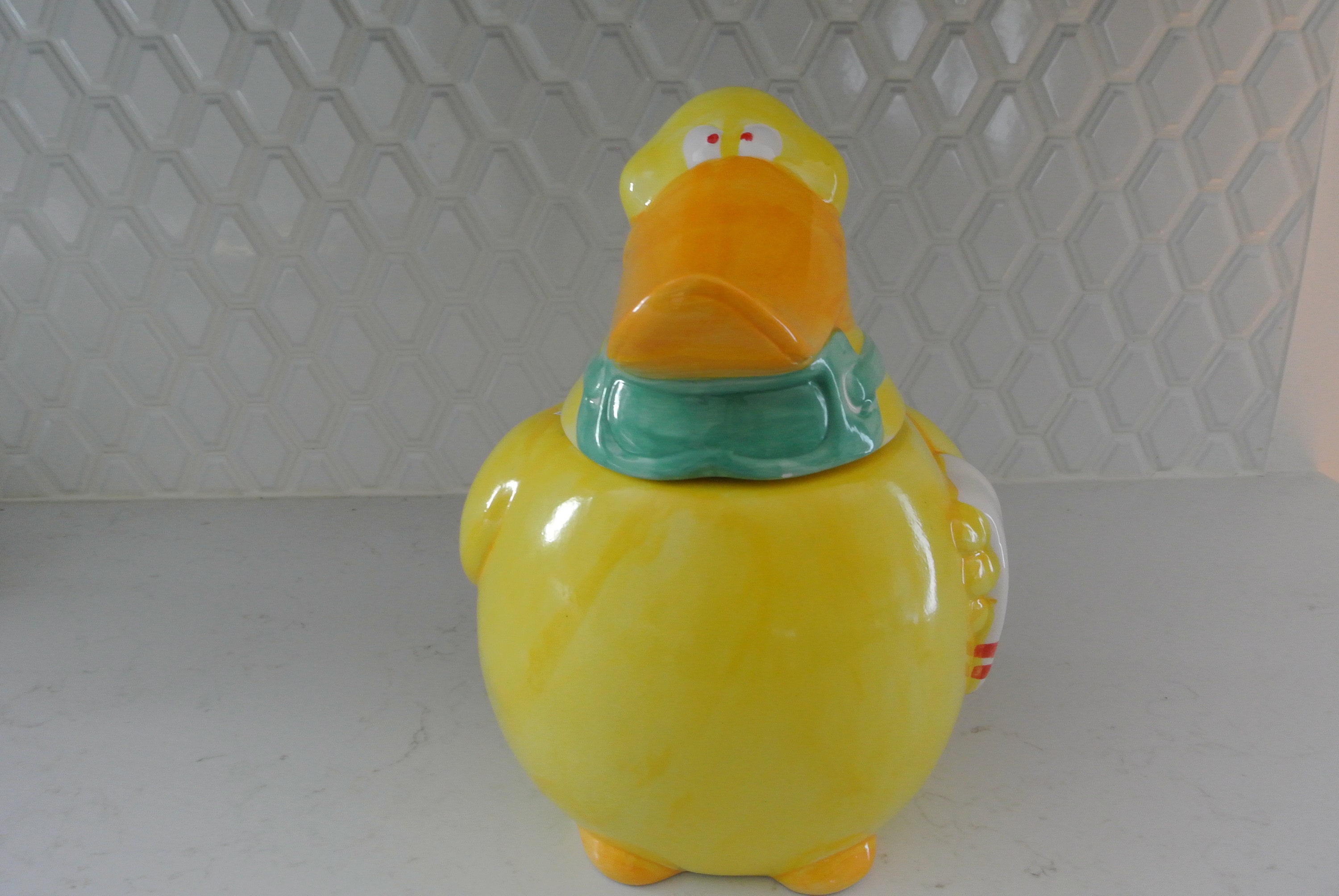 Cookie Jar Yellow Duck Ceramic - Etsy